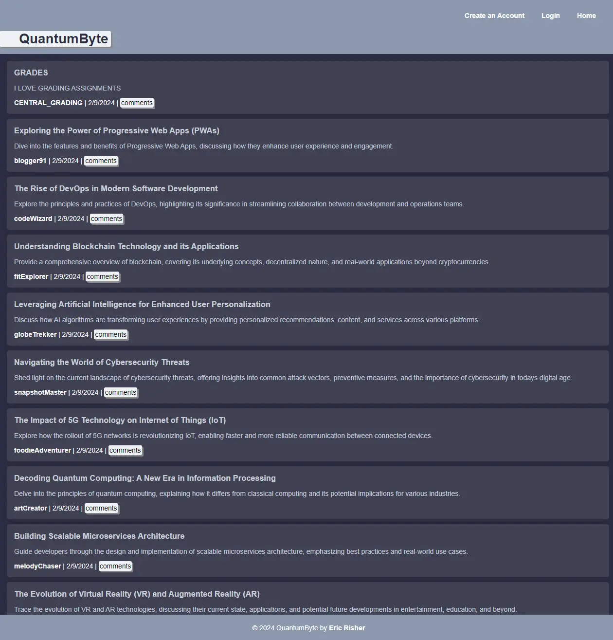 Eric Risher - Full Stack Developer